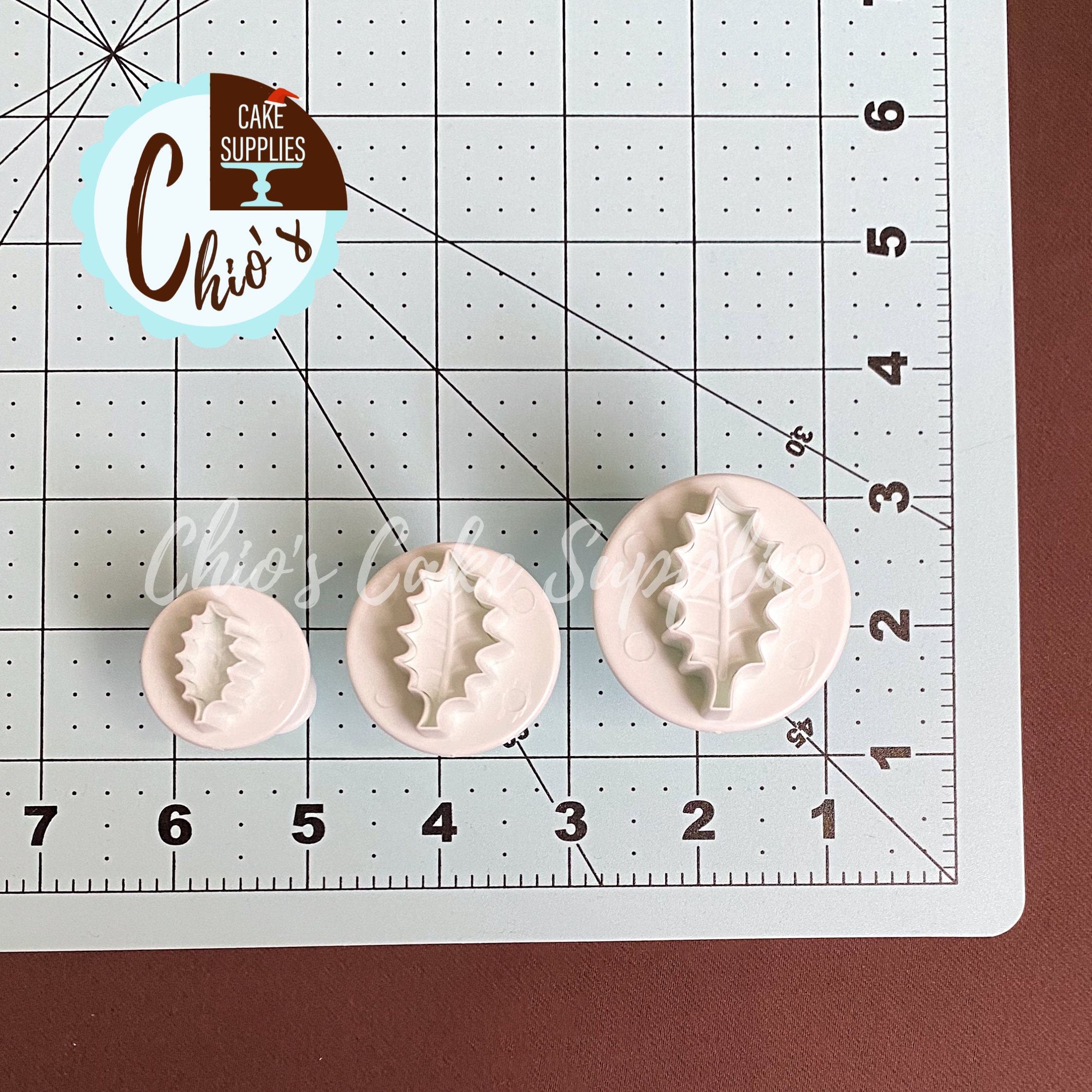 Holly Leaves Fondant Plunger Cutter Set - Etsy