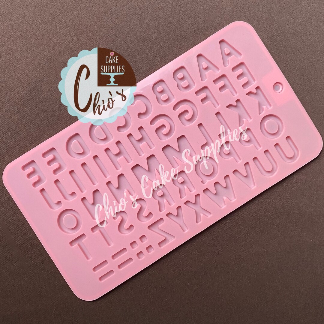 Alphabet Uppercase Letters Flexible Silicone Mold, 56 Cavities. Font ...