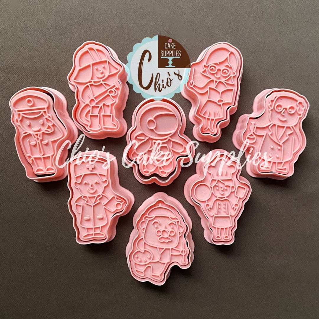 Professional / Work-themed Cookie Cutter With Embosser Stamp 16-pcs ...