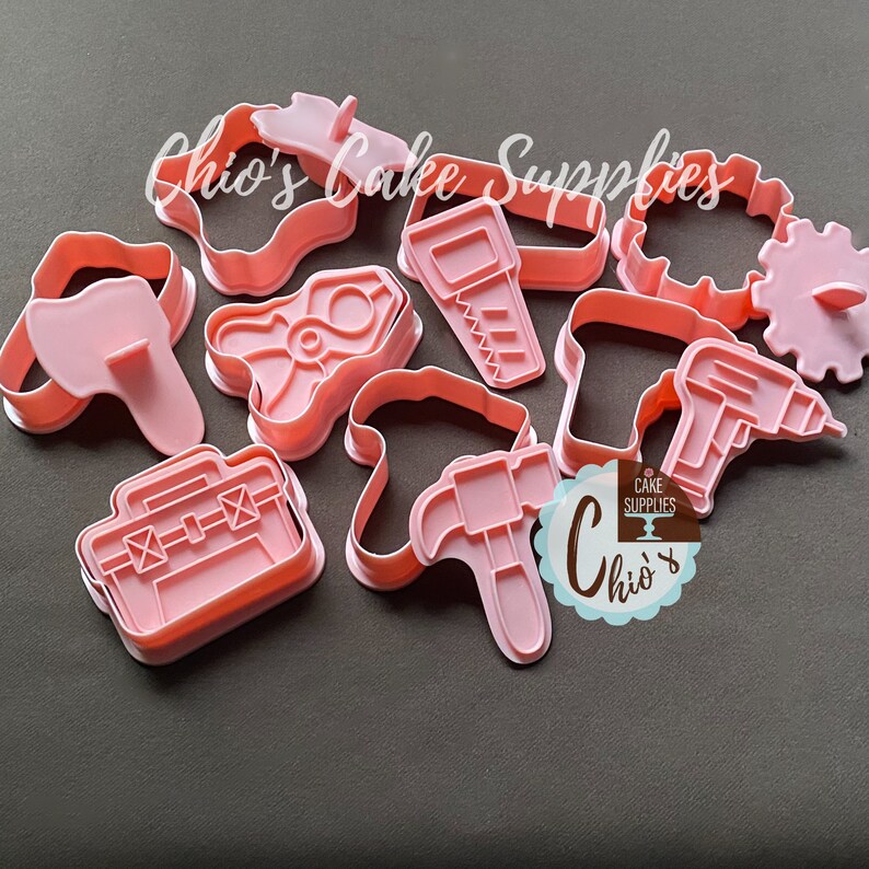 Construction Tools Cookie Cutter With Stamp 16 Pieces Set - Etsy