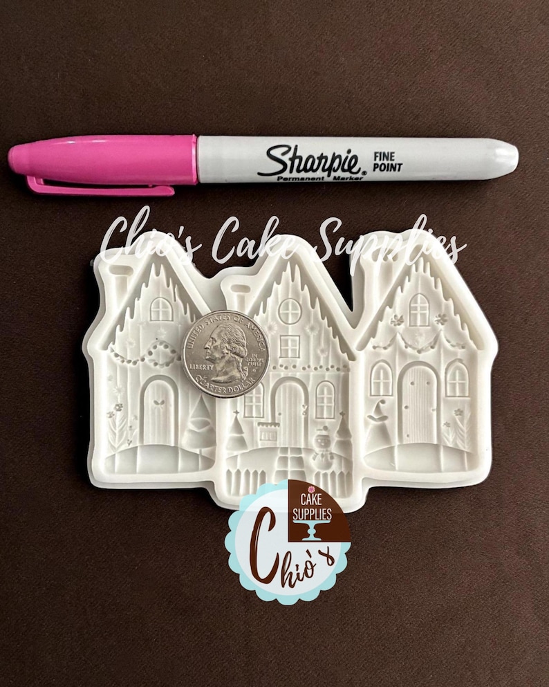 Gingerbread Houses Silicone Mold, 3 Different Designs - Etsy