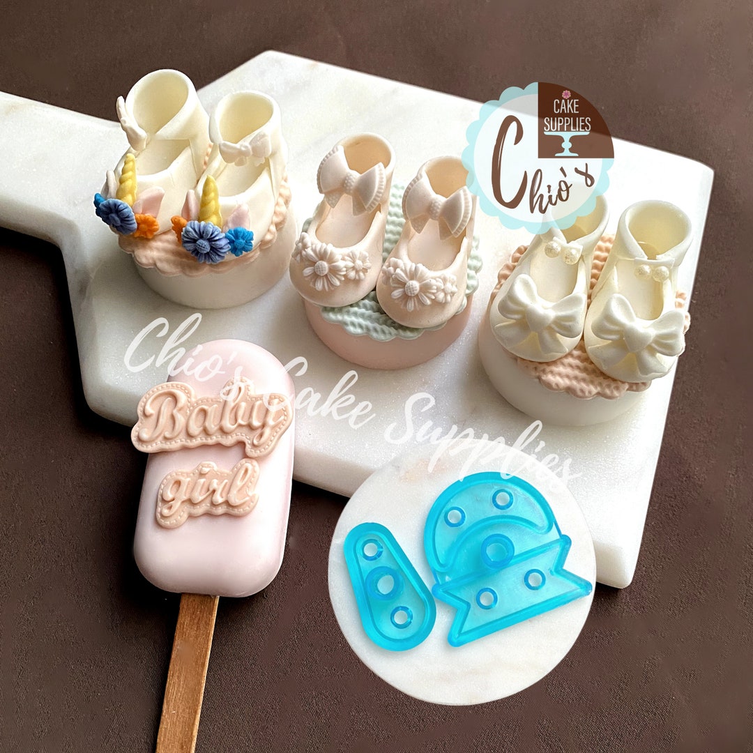 3D Baby Girl Shoe Fondant Cutter 2 Pcs. Set - Etsy