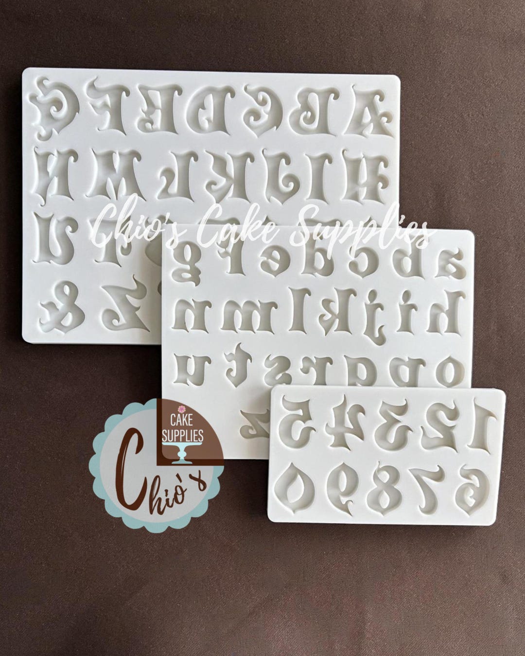 Alphabet Letters & Numbers Silicone Molds. Uppercase and Lowercase ...