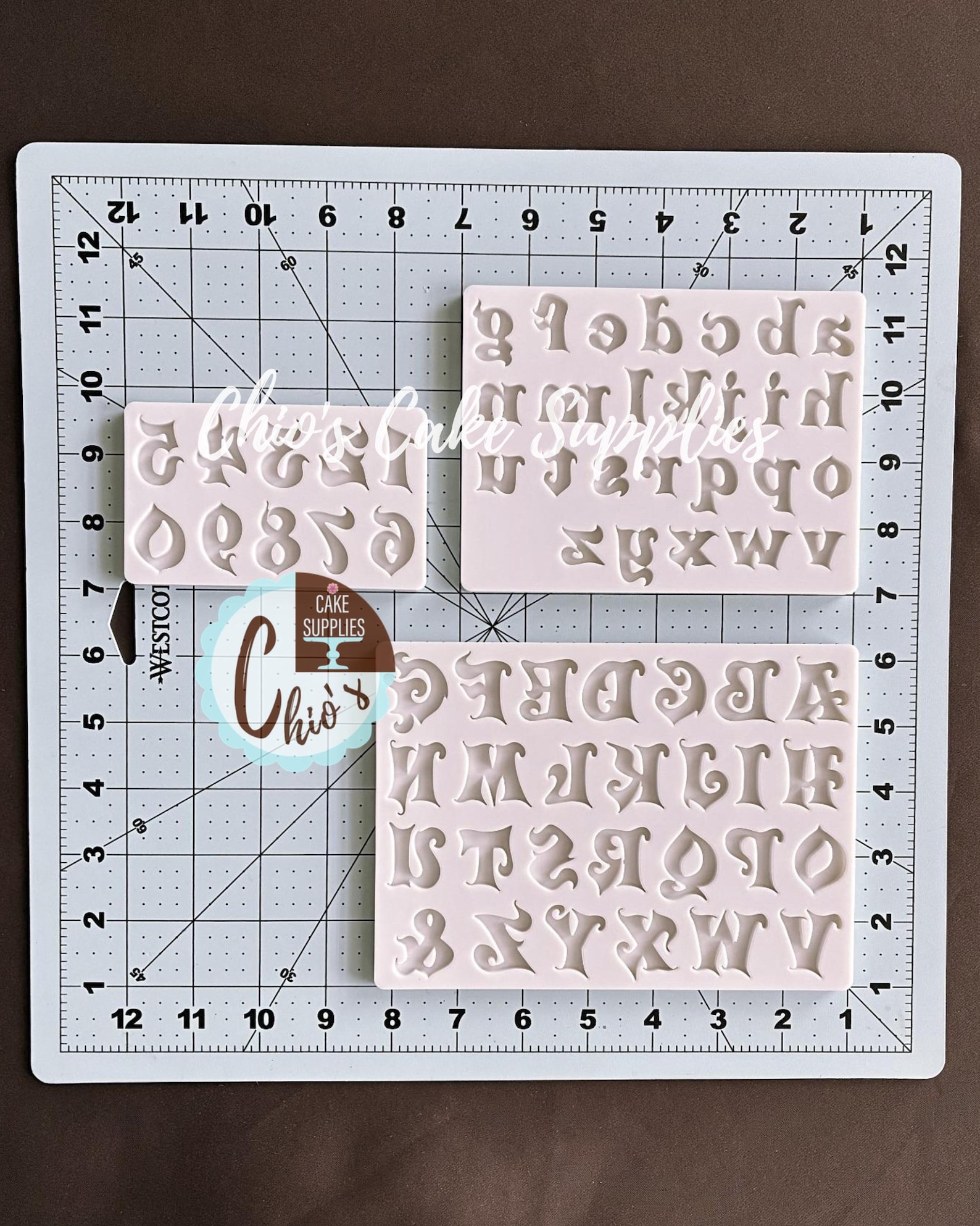 Alphabet Letters & Numbers Silicone Molds. Uppercase and Lowercase ...