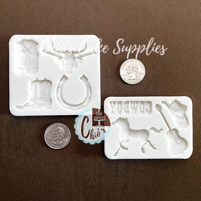 Western / Cowboy / Rodeo-themed Silicone Molds - Etsy