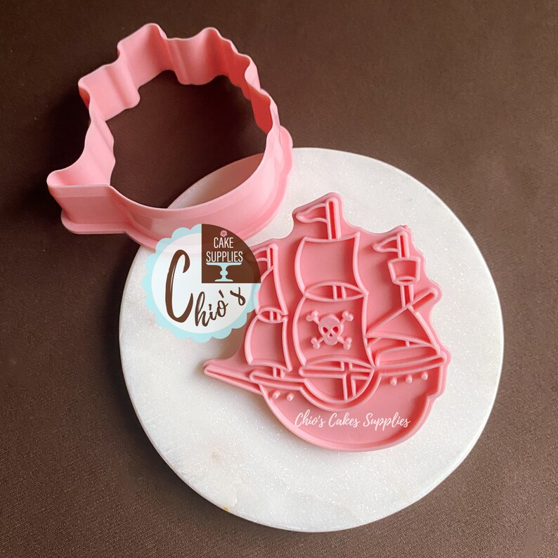 Pirate Themed Cookie Cutter With Stamp 12-pcs. Set - Etsy