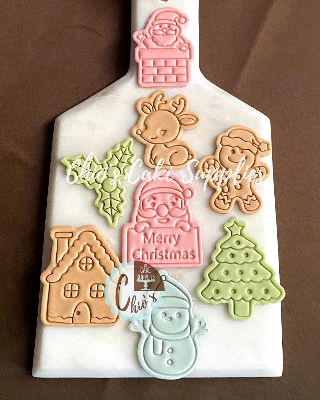 Merry Christmas Cookie Cutter With Stamp 16 Pieces Set - Etsy