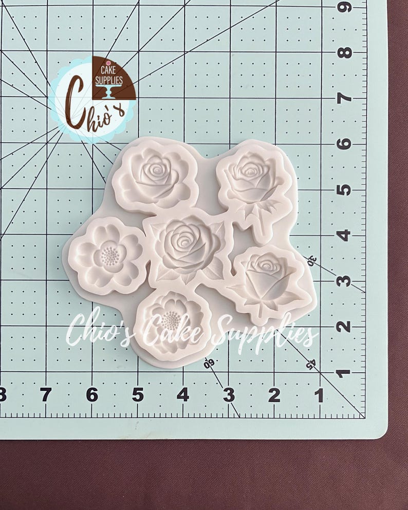 Roses, Flowers Silicone Mold, 6 Cavities - Etsy