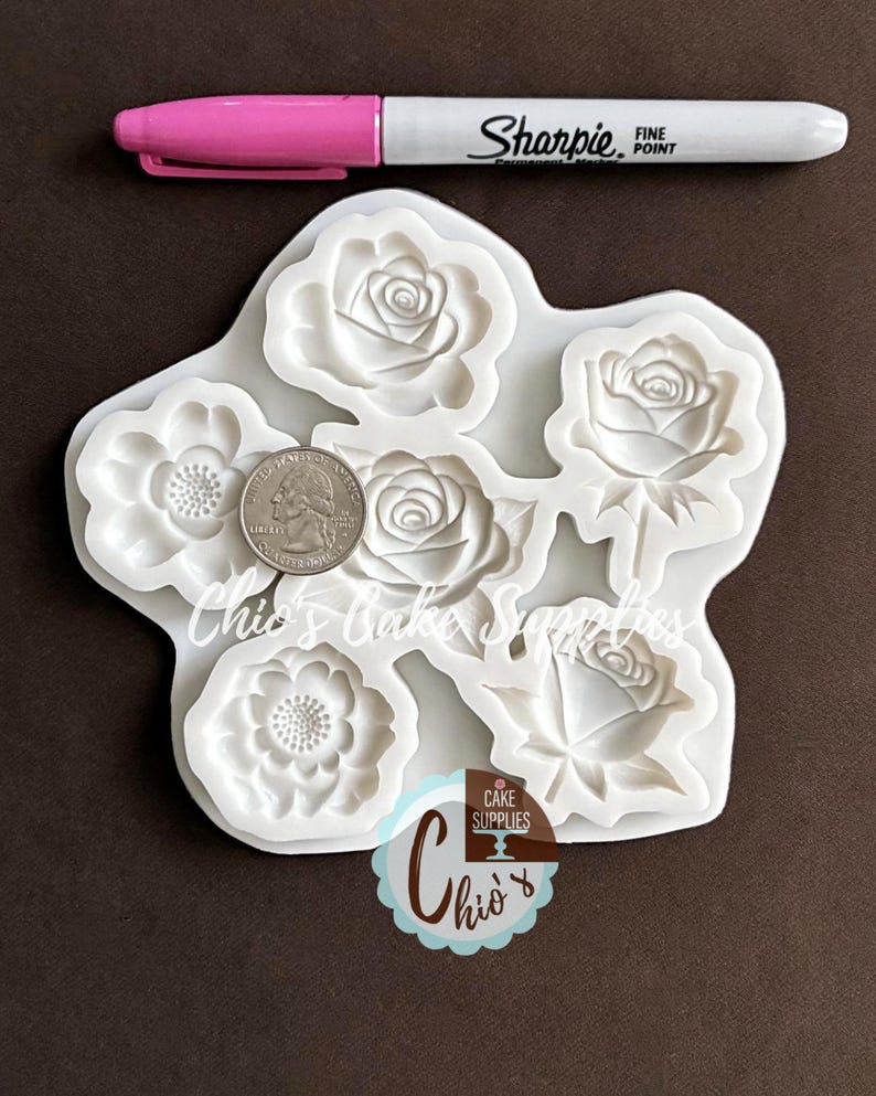 Roses, Flowers Silicone Mold, 6 Cavities - Etsy