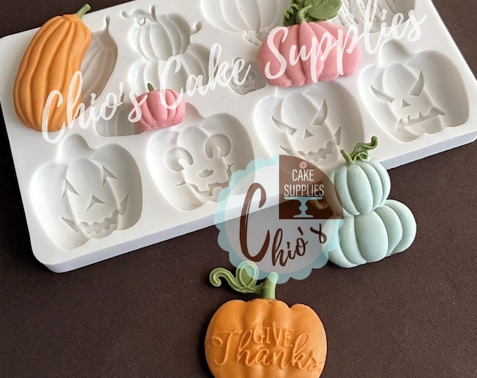 Pumpkin, Give Thanks, Jack Lantern Silicone Mold, 11 Cavities - Etsy