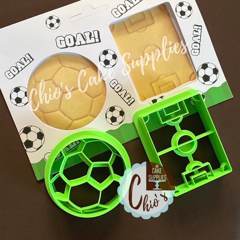 Soccer Themed Cookie Cutter 2 Pieces Set - Etsy