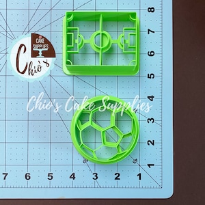 Soccer Themed Cookie Cutter 2 Pieces Set - Etsy