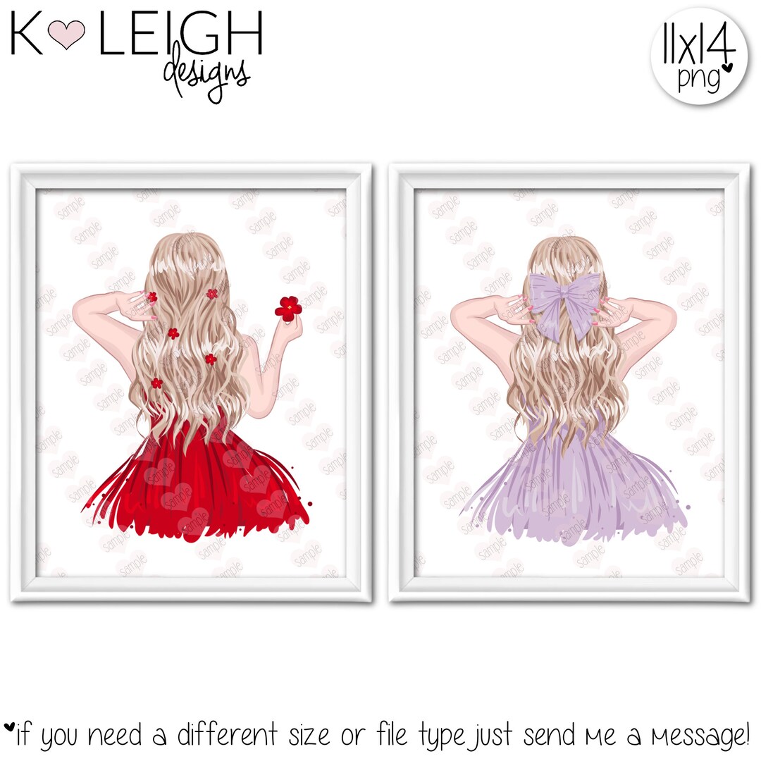 INSTANT Download Printable 2 Piece 11x14 Girl Pink Preppy Rainbow ...