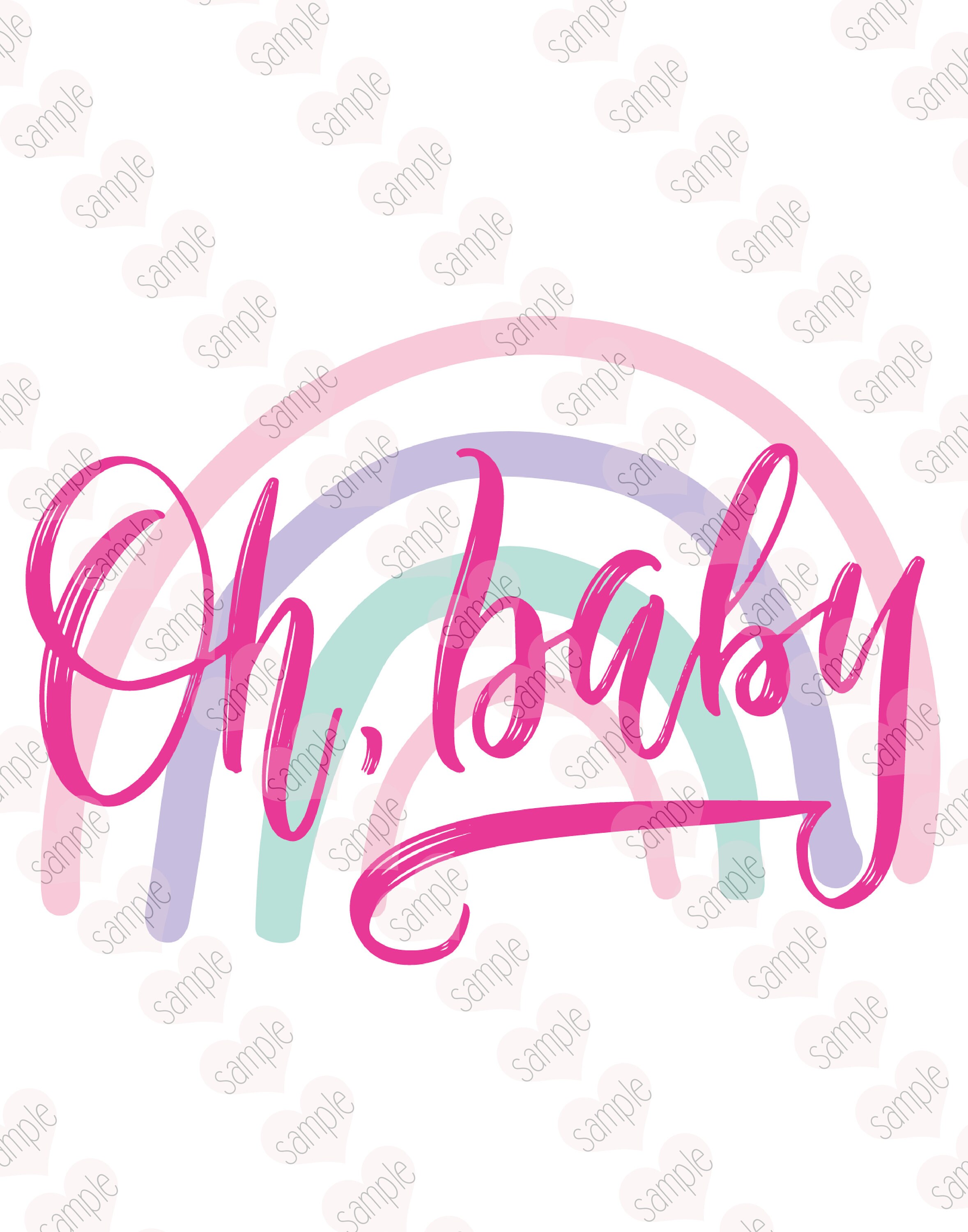 Instant Download Sublimation / Design PNG Transparent Back File Oh Baby ...