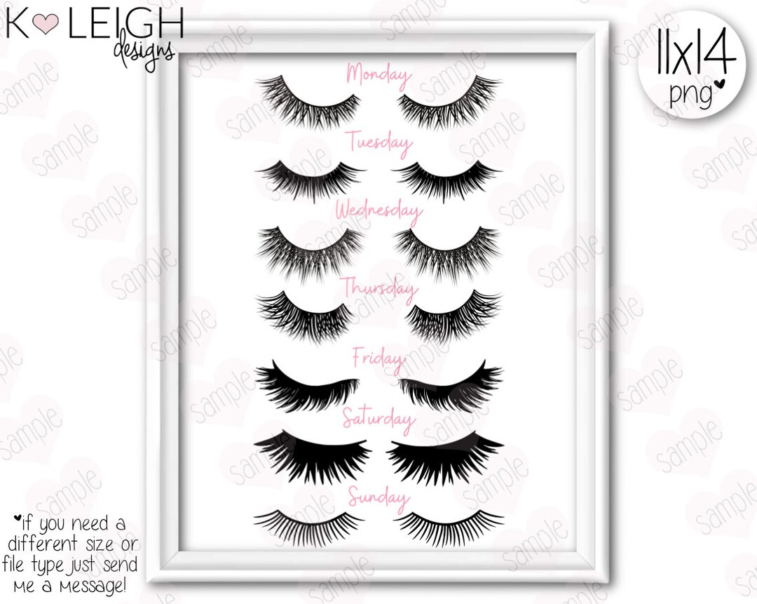 INSTANT Download Printable 11x14 Glam Lashes Preppy Quote, Motivational ...