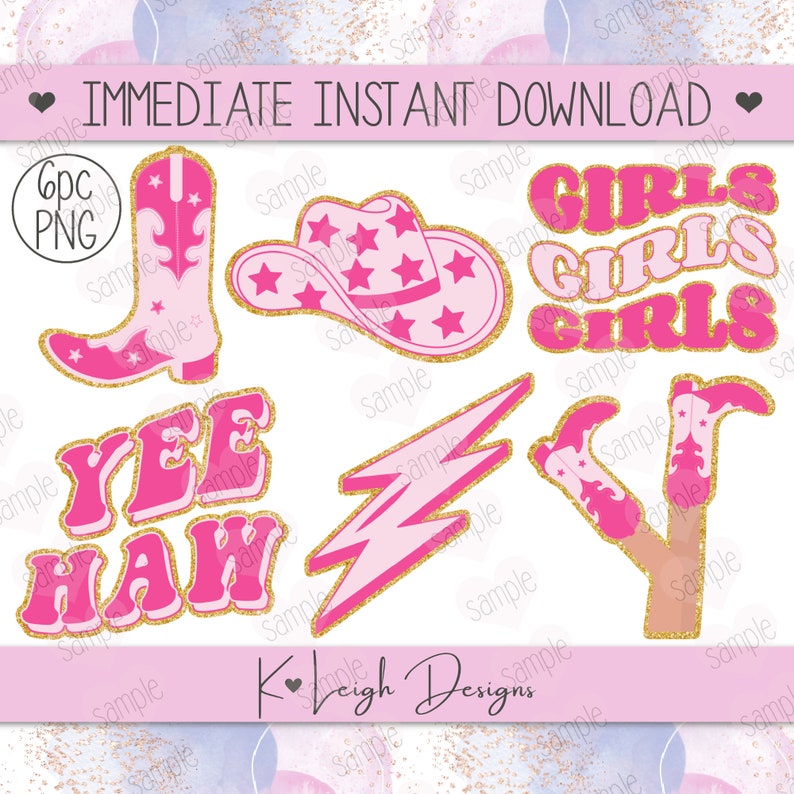 6 Piece Instant Download Clipart / Design PNG / Varsity Letters ...