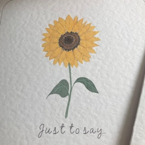Sunflower Notecards/ Flower Notelets/ Blank Greetings Cards - Etsy UK