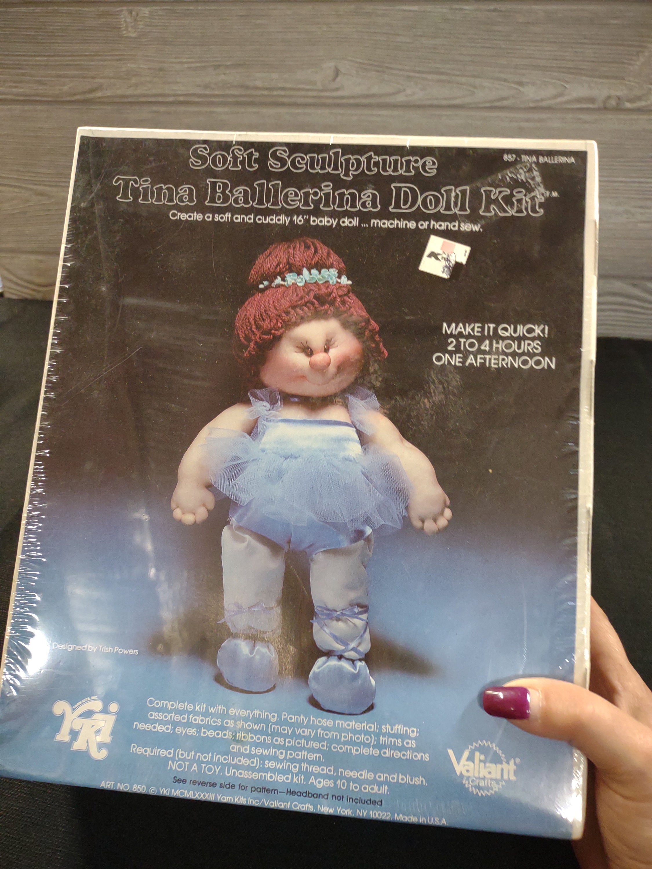 Vtg 1983 Soft Sculpture Tina Ballerina Doll Kit 16 Inch Sealed - Etsy