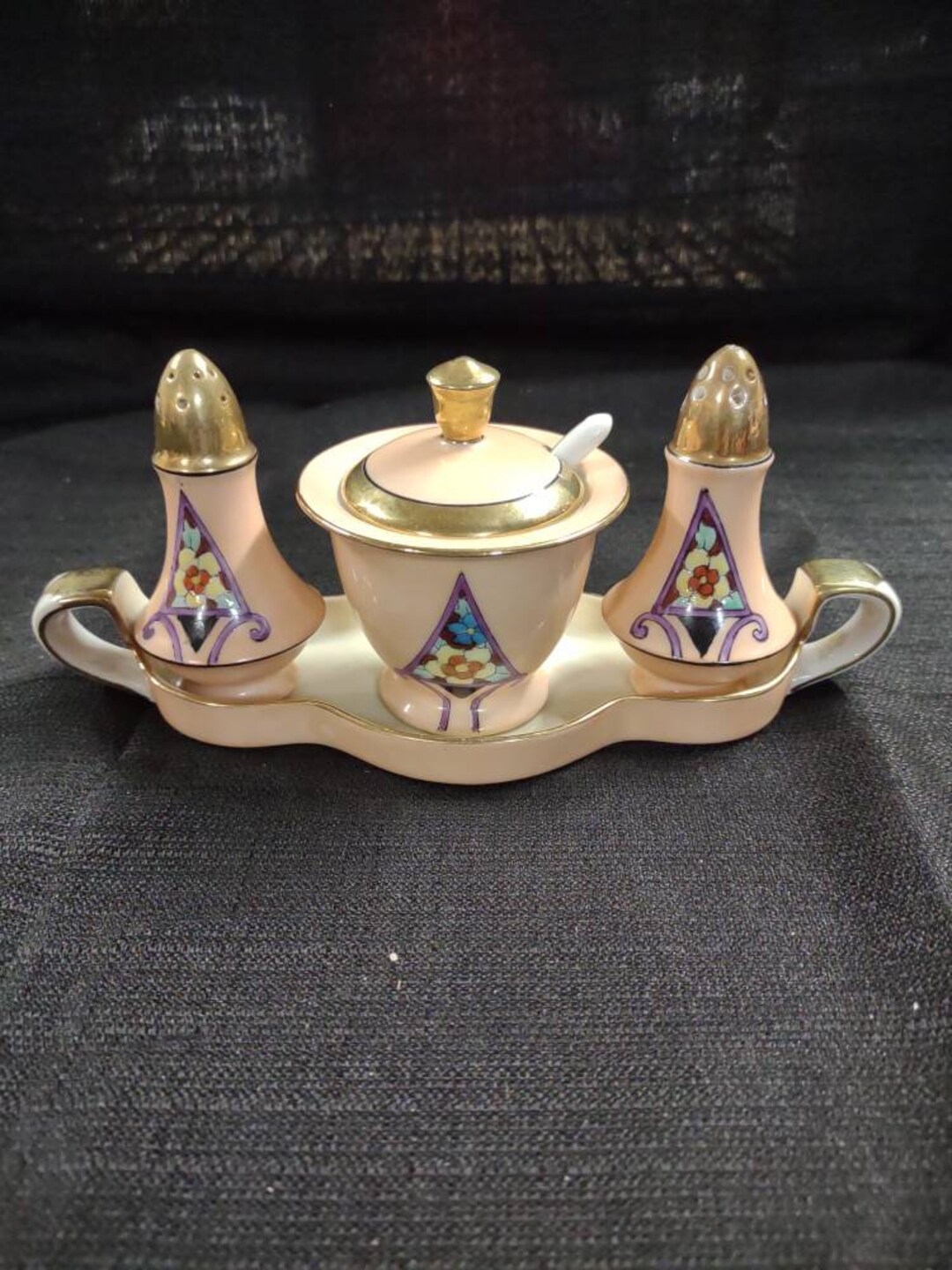 Antique Noritake Japan Salt and Pepper Condiment Set - Etsy