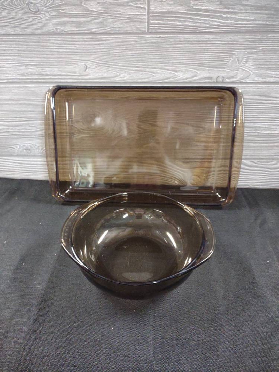 VTG Amber Pyrex Cookware Set of 2 - Etsy