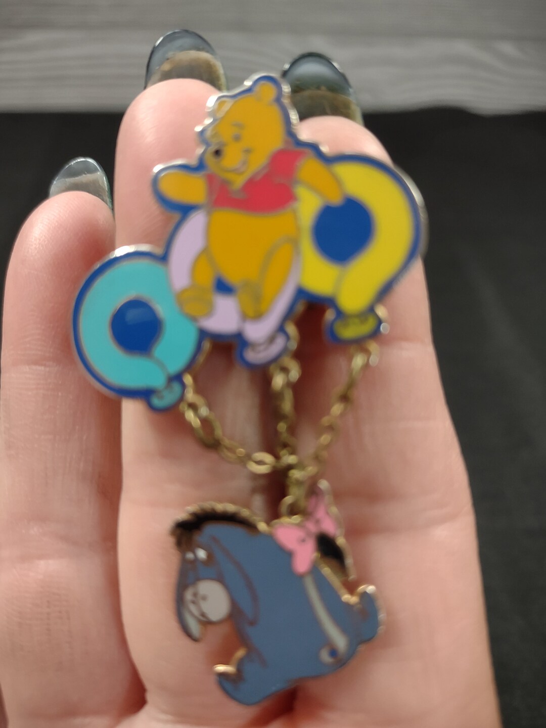 Vtg Disney Winnie the Pooh and Eeyore Dangle Pin - Etsy
