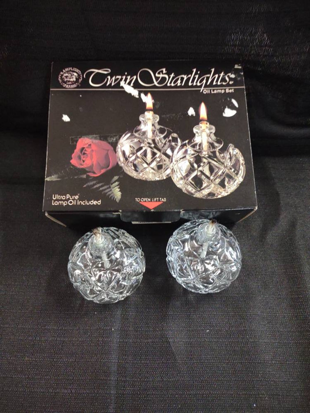 VTG Lamp Light Farms Twin Starlight Mini Oil Lamp Set - Etsy