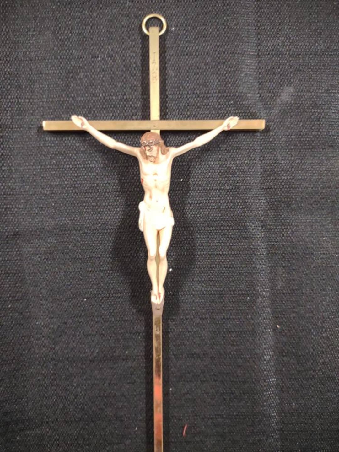 VTG Jesus on the Cross Crucifix 10 Inch Bronze Cross - Etsy