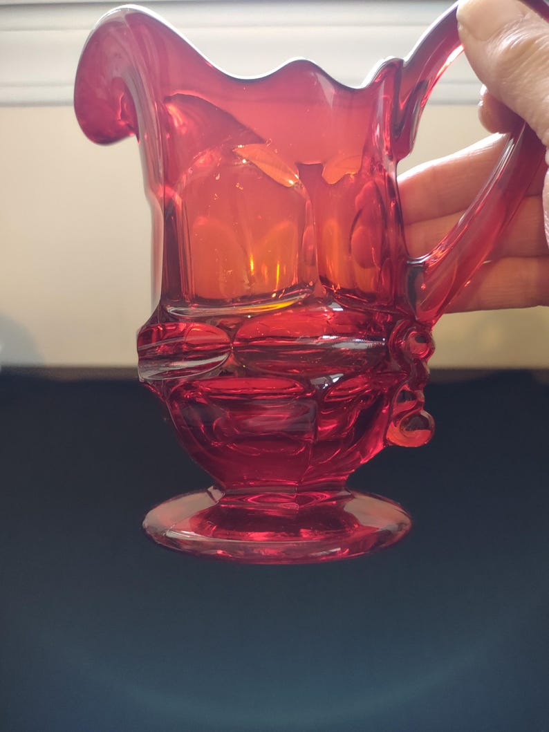 Vtg Fostoria Argus Ruby Red Creamer Pitcher - Etsy