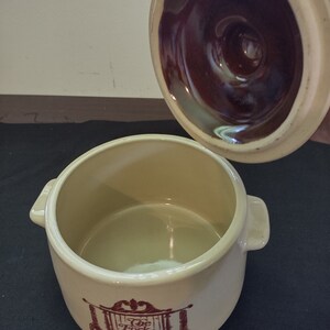 Vtg West Bend Colonial Stoneware Crock Bean Pot the Fork and Spoon 1776 ...