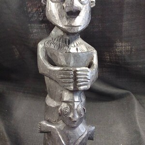 VTG African Tribal Art Handcarved Wood Statue - Etsy
