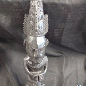 VTG African Tribal Art Handcarved Wood Statue - Etsy