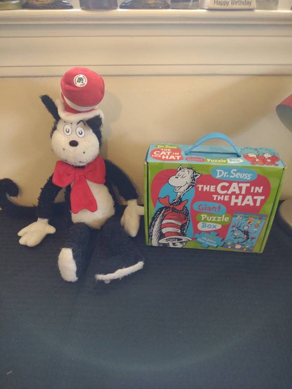 Dr. Seuss the Cat in the Hat Plush and Giant Floor Puzzle | Etsy