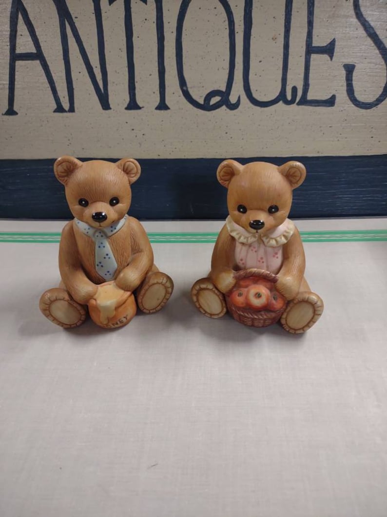VTG Homco Harvest Bears Set Ceramic - Etsy