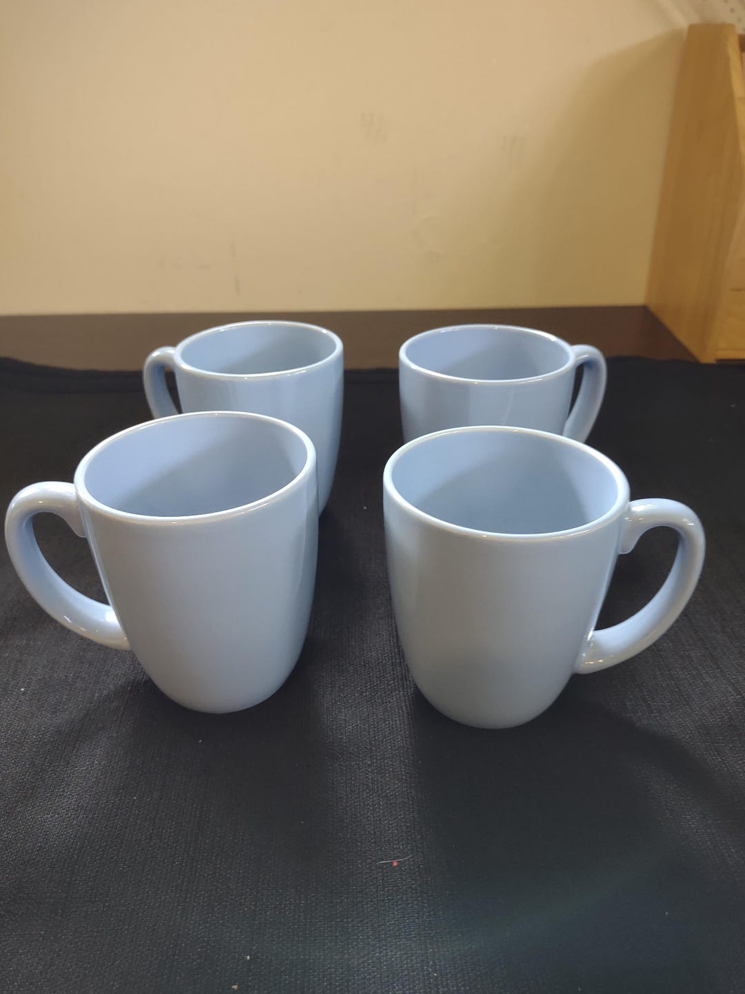 Vtg Corelle Coordinates Baby Blue Stoneware Coffee Cups Set of 4 - Etsy