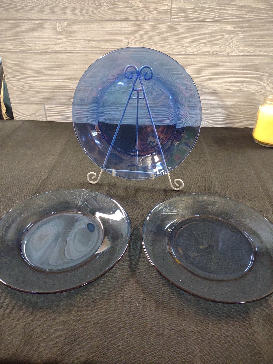 Vtg Pyrex Cobalt Blue Serving Plate Set of 3 - Etsy