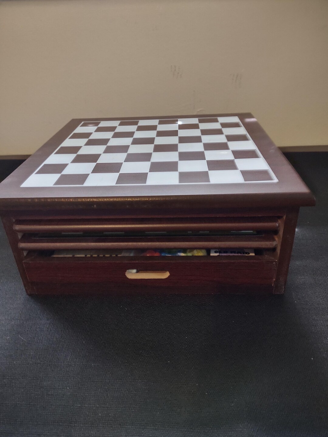 Wooden Game Box 15 in 1 Chess, Dominoes,shutes 11 More Family Game ...