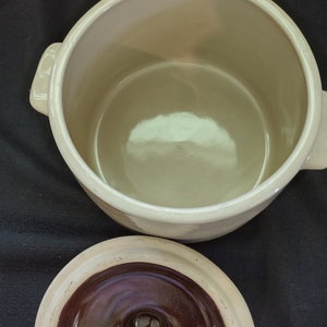 Vtg West Bend Colonial Stoneware Crock Bean Pot the Fork and Spoon 1776 ...