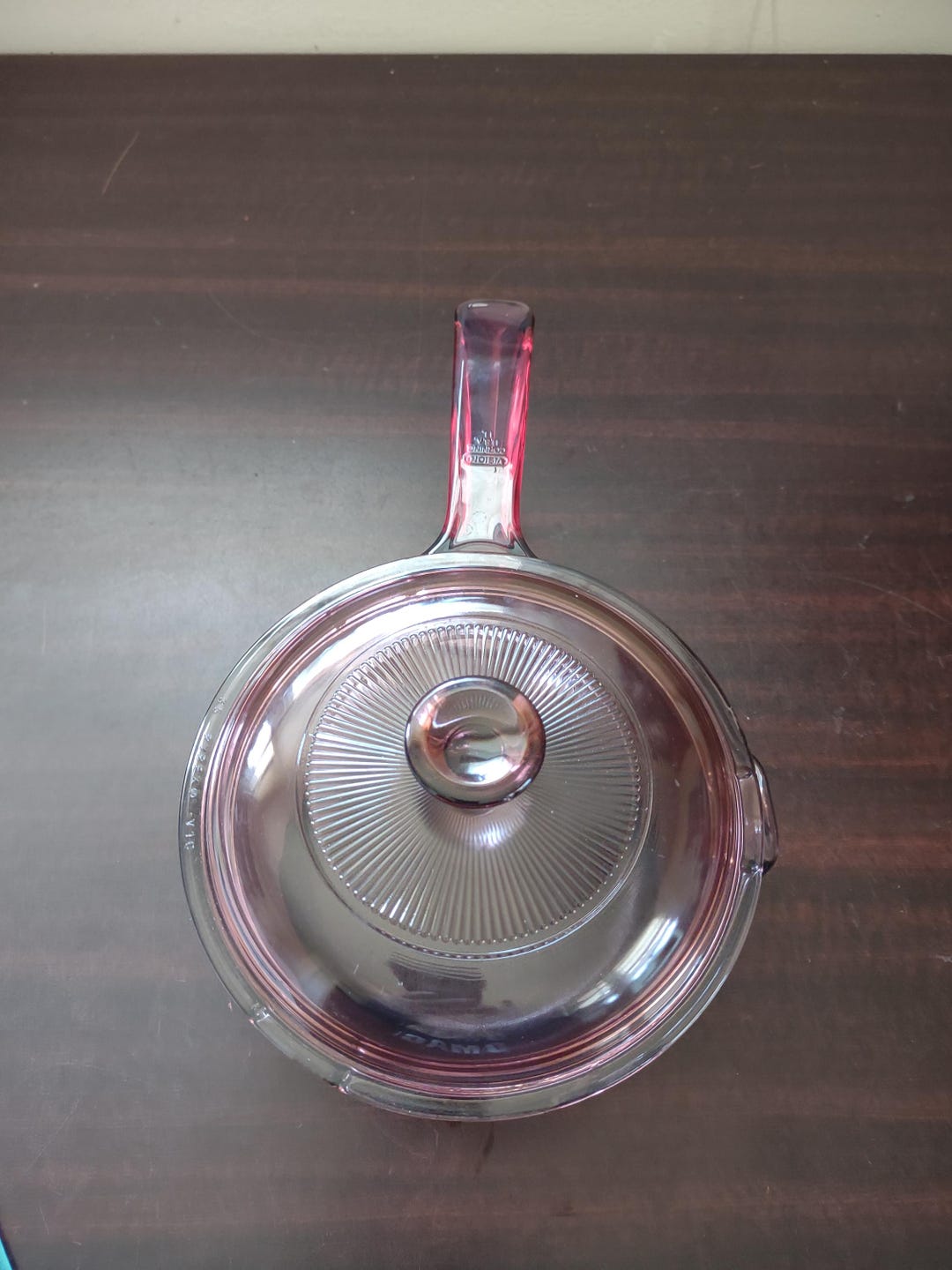 Vtg Pyrex Corning Ware Visions Cranberry Pour Spout Sauce Pan Non Stick ...