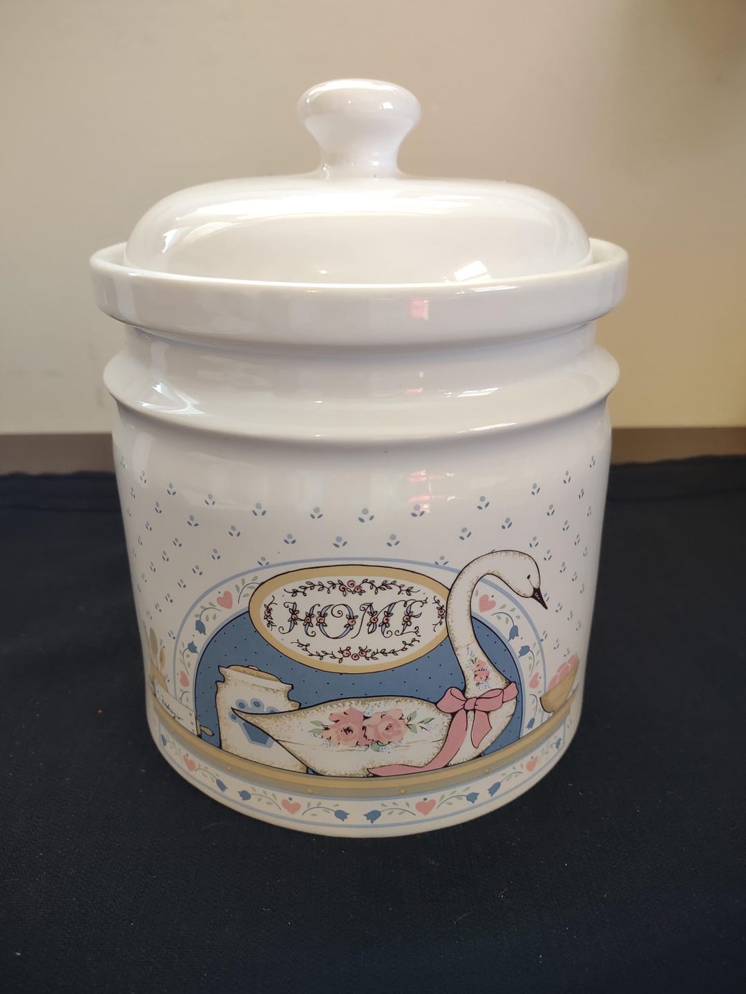 Vtg Home Country Goose Cookie Jar Canister With Lid - Etsy