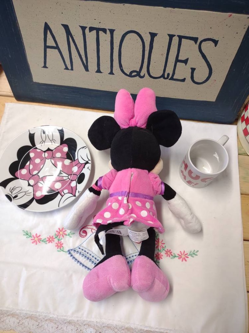 Minnie Mouse Gift Set Plush Cup and Plate - Etsy