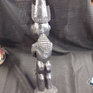 VTG African Tribal Art Handcarved Wood Statue - Etsy