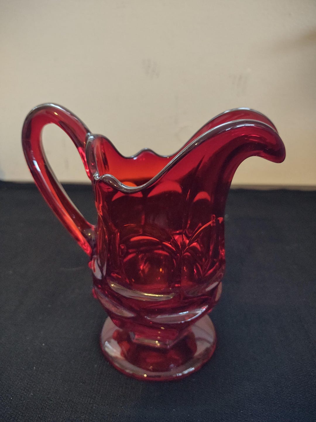 Vtg Fostoria Argus Ruby Red Creamer Pitcher - Etsy