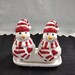 Snowman Salt and Pepper Shakers Set With Tray - Etsy