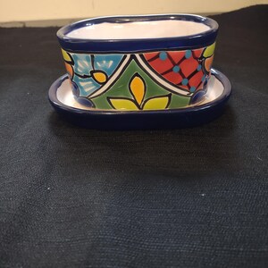 Vtg Enchanted Talavera Mexican Pottery Planter - Etsy