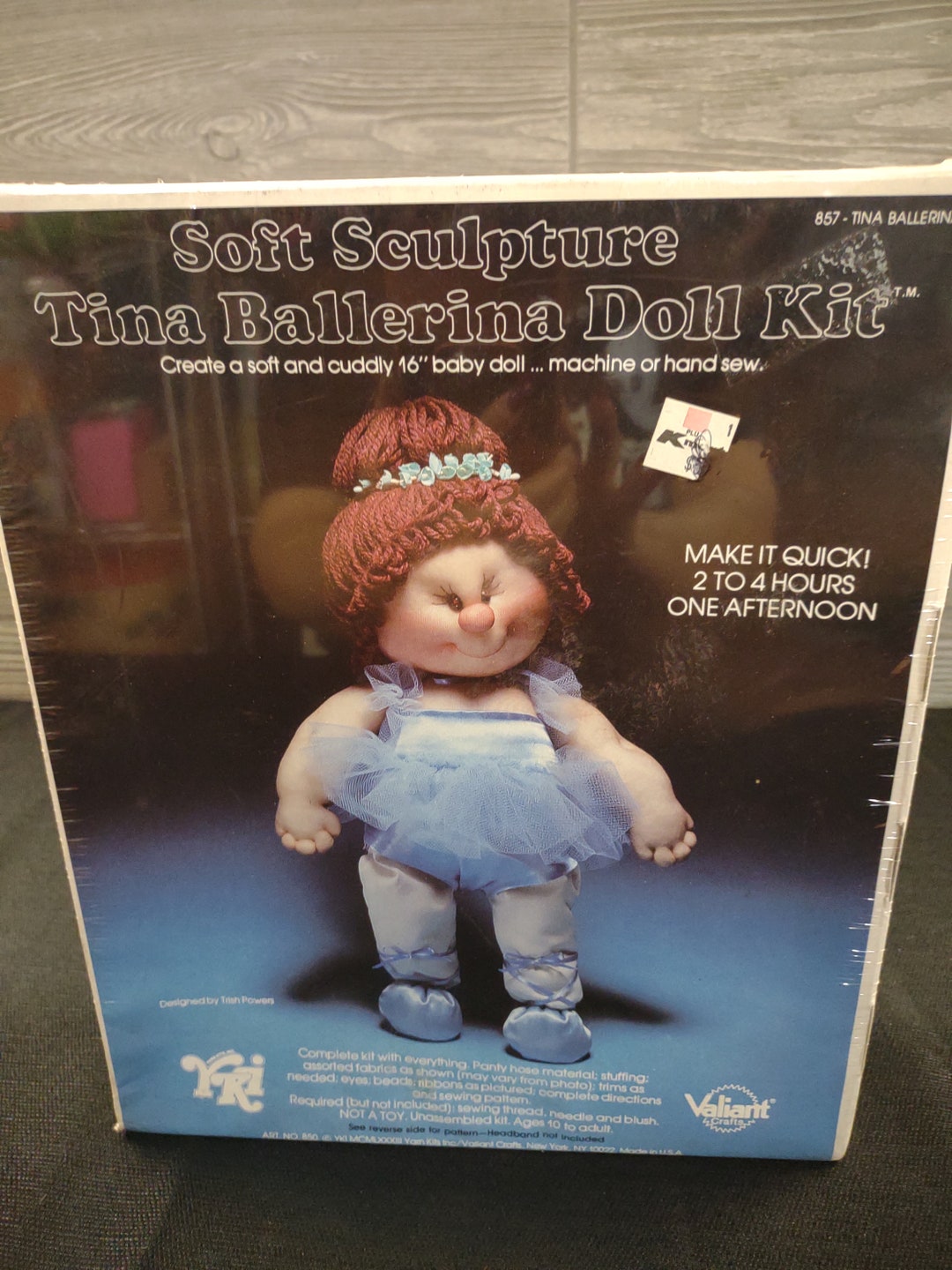 Vtg 1983 Soft Sculpture Tina Ballerina Doll Kit 16 Inch Sealed - Etsy