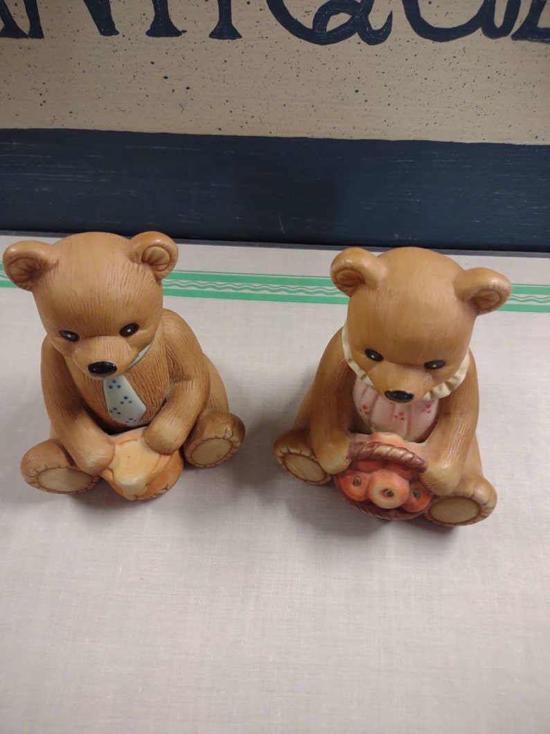 VTG Homco Harvest Bears Set Ceramic - Etsy