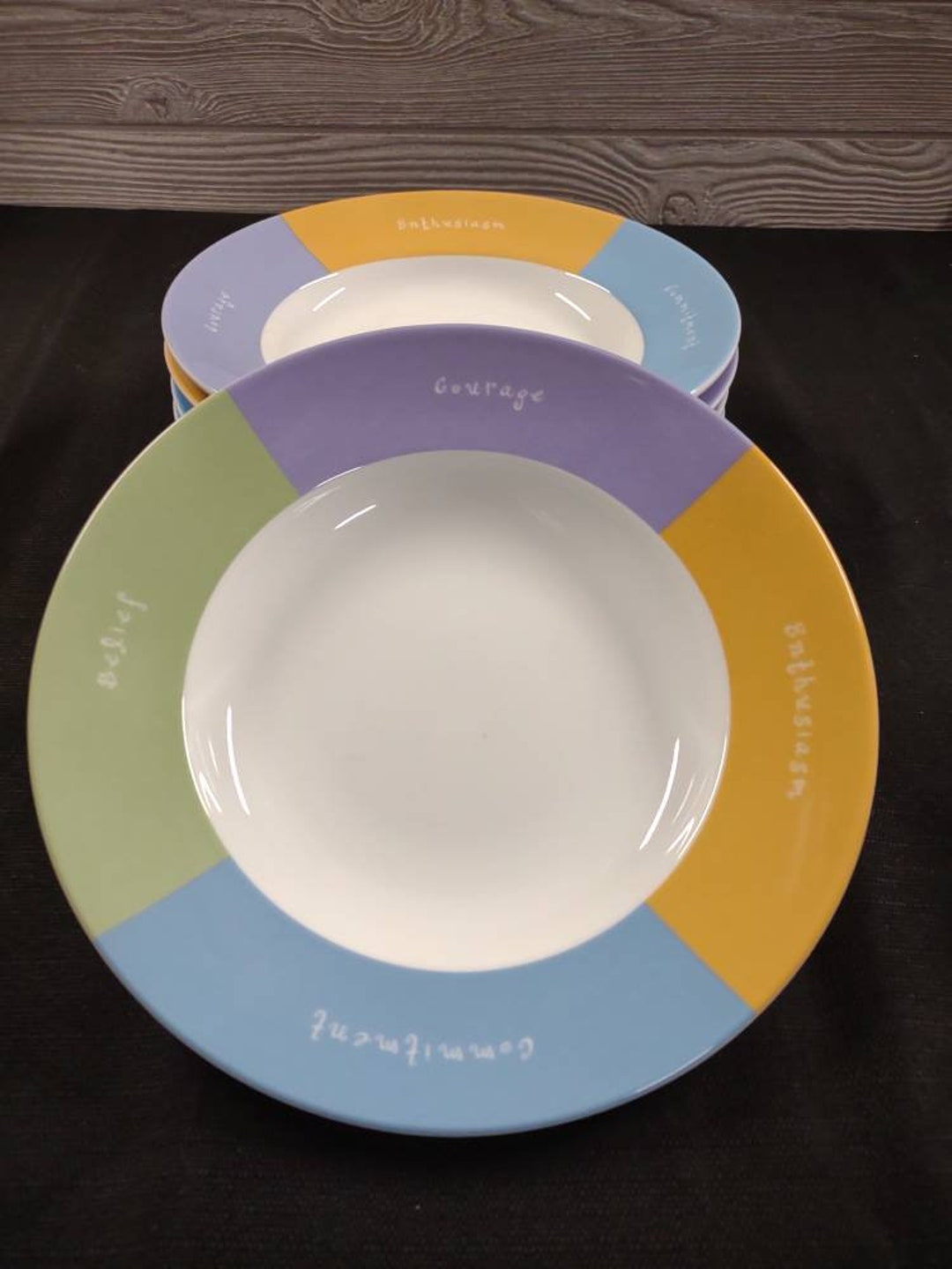 Vintage Mary Kay Salad Bowls: Set of 5 Pastel Inspirational Bowls - Etsy