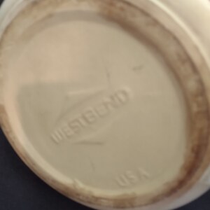 Vtg West Bend Colonial Stoneware Crock Bean Pot the Fork and Spoon 1776 ...