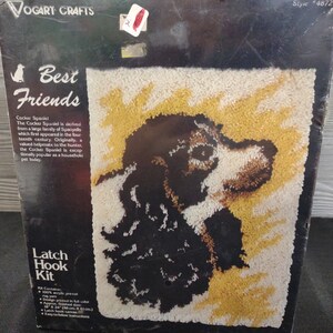 Vtg Vogart Crafts 4872 Cocker Spaniel Dog Latch Hook Kit - Etsy