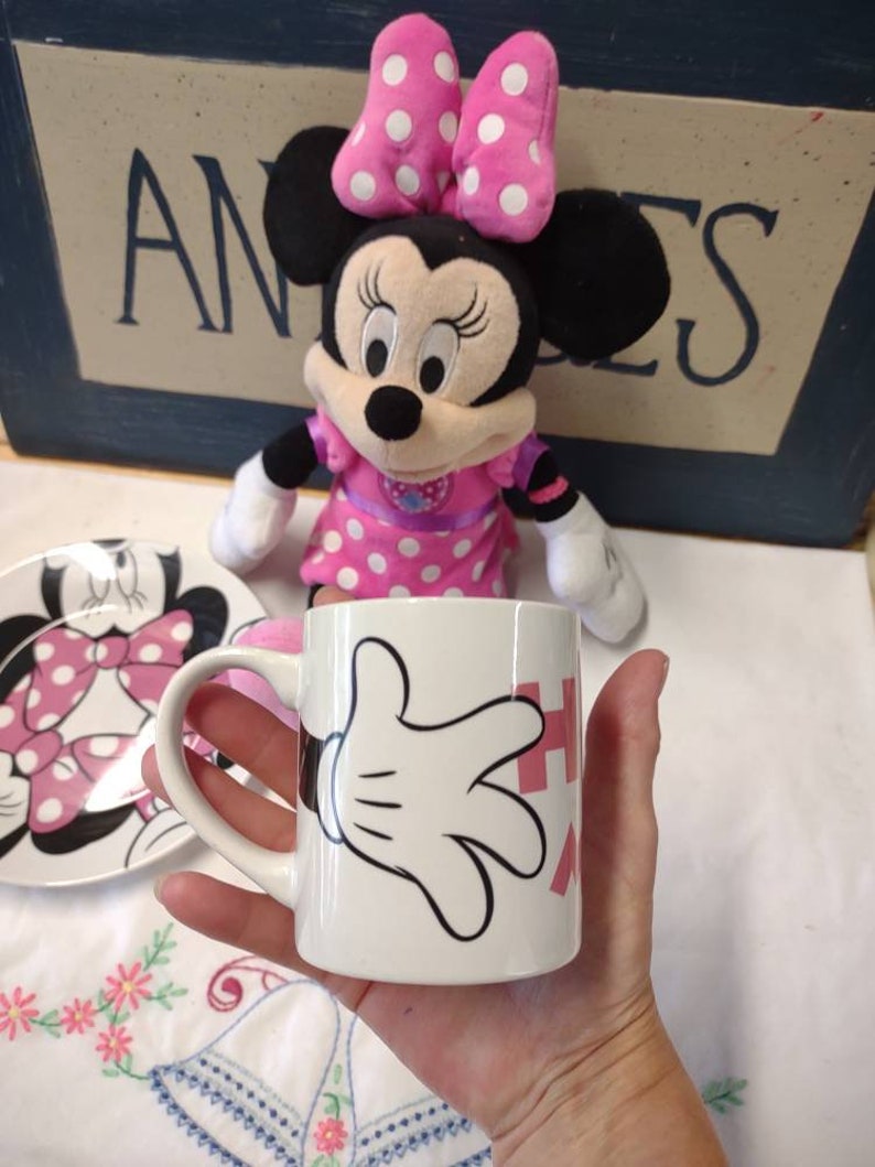 Minnie Mouse Gift Set Plush Cup and Plate - Etsy